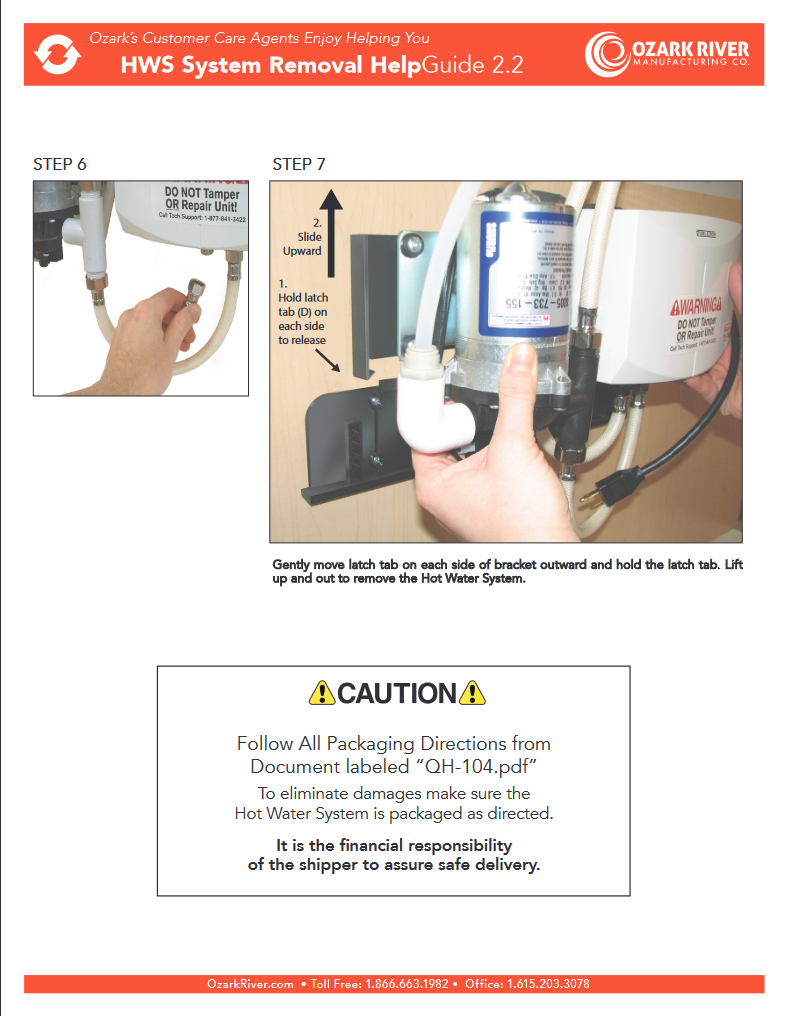 HWS System Removal Help Guide – Ozark Industries